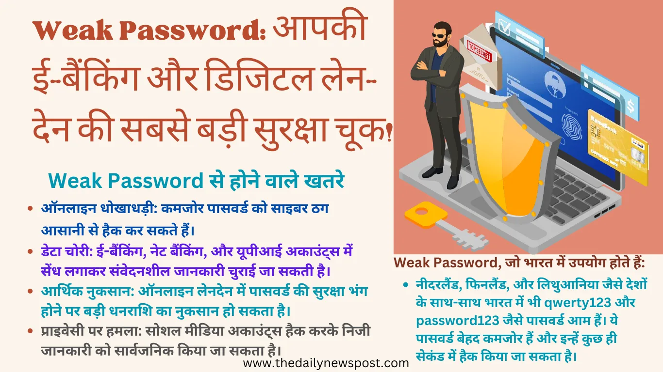 Weak Password: आपकी ई-बैंकिंग और डिजिटल लेनदेन की सबसे बड़ी सुरक्षा चूक!